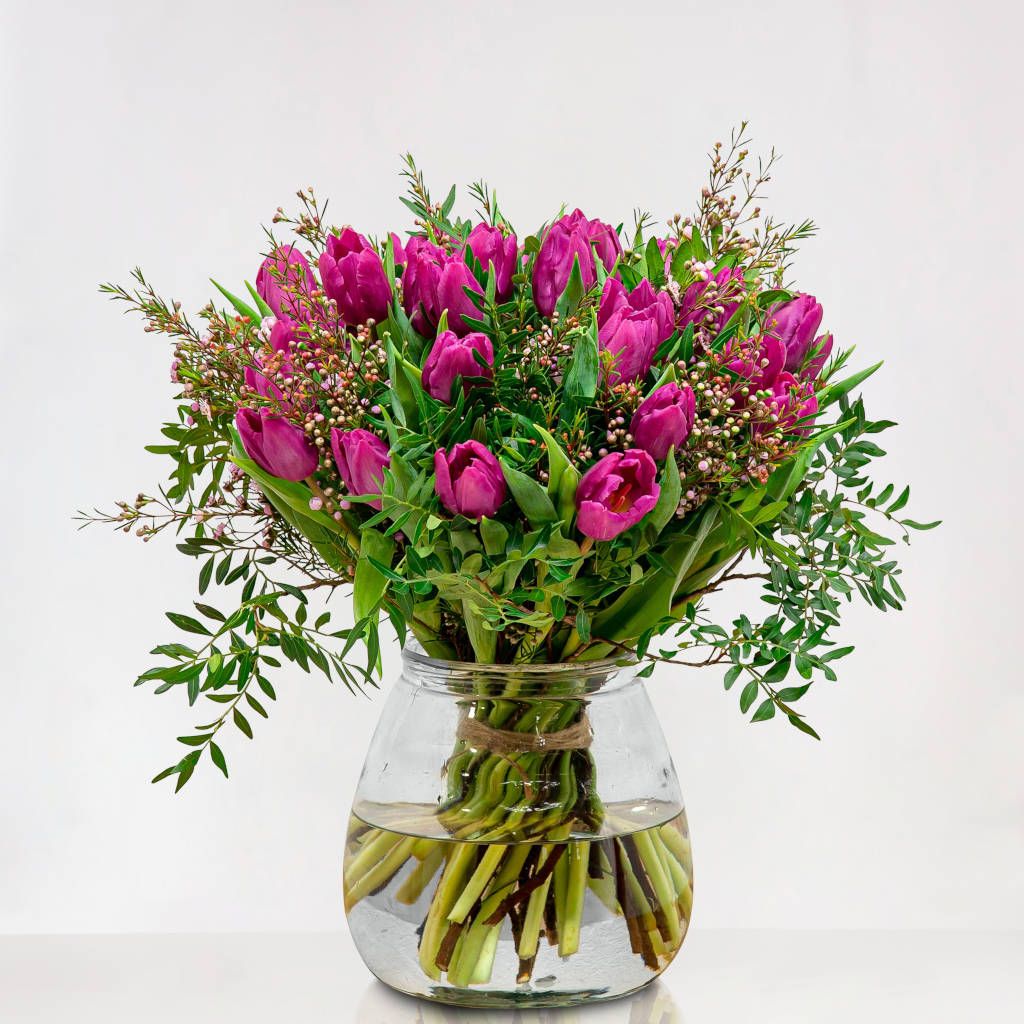 Bos paarse tulpen - Bloemen Bezorgen Utrecht